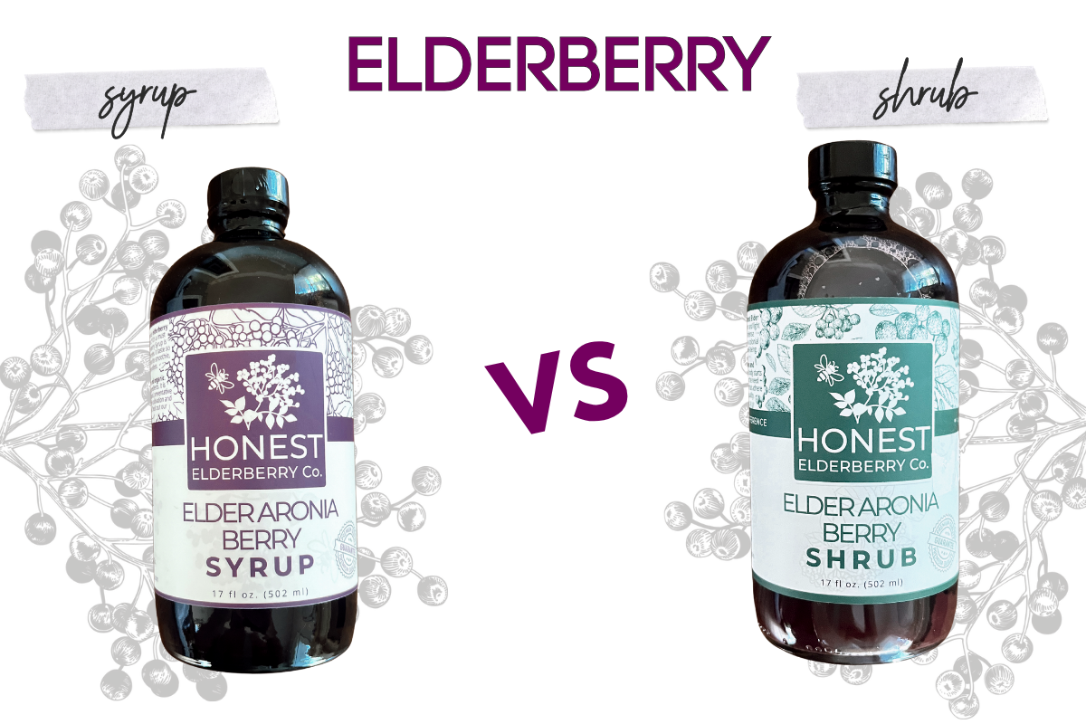 Elder Aronia Syrup Vs. Elder Aronia Shrub – Honest Elderberry Co.
